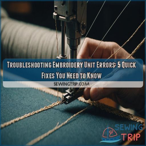 Troubleshooting Embroidery Unit Errors: 5 Quick Fixes You Need to Know
