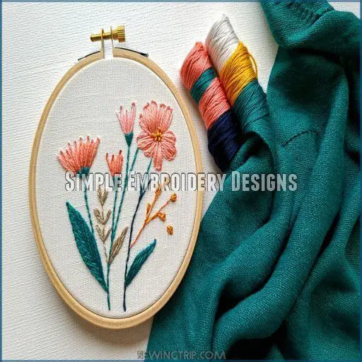 Simple Embroidery Designs for Home Decor