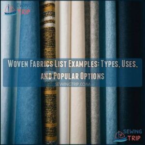 Woven Fabrics List Examples: Types, Uses, and Popular Options