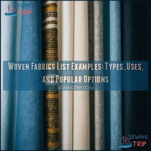 Woven Fabrics List Examples: Types, Uses, and Popular Options