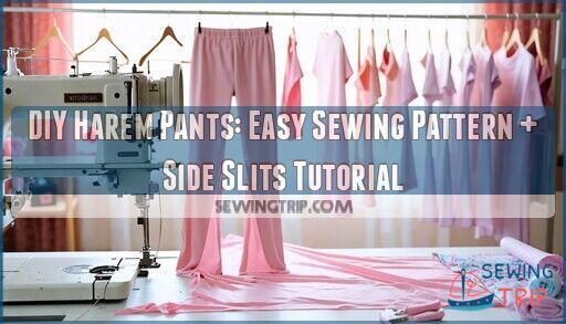 DIY Harem Pants: Easy Sewing Pattern + Side Slits Tutorial