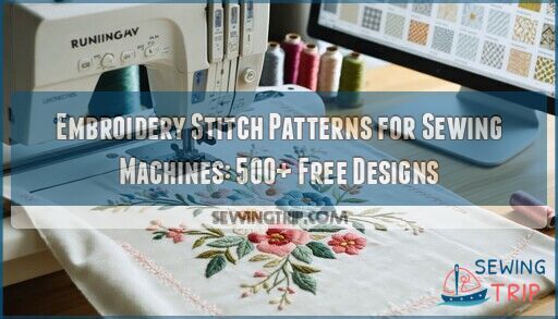 Embroidery Stitch Patterns for Sewing Machines: 500+ Free Designs